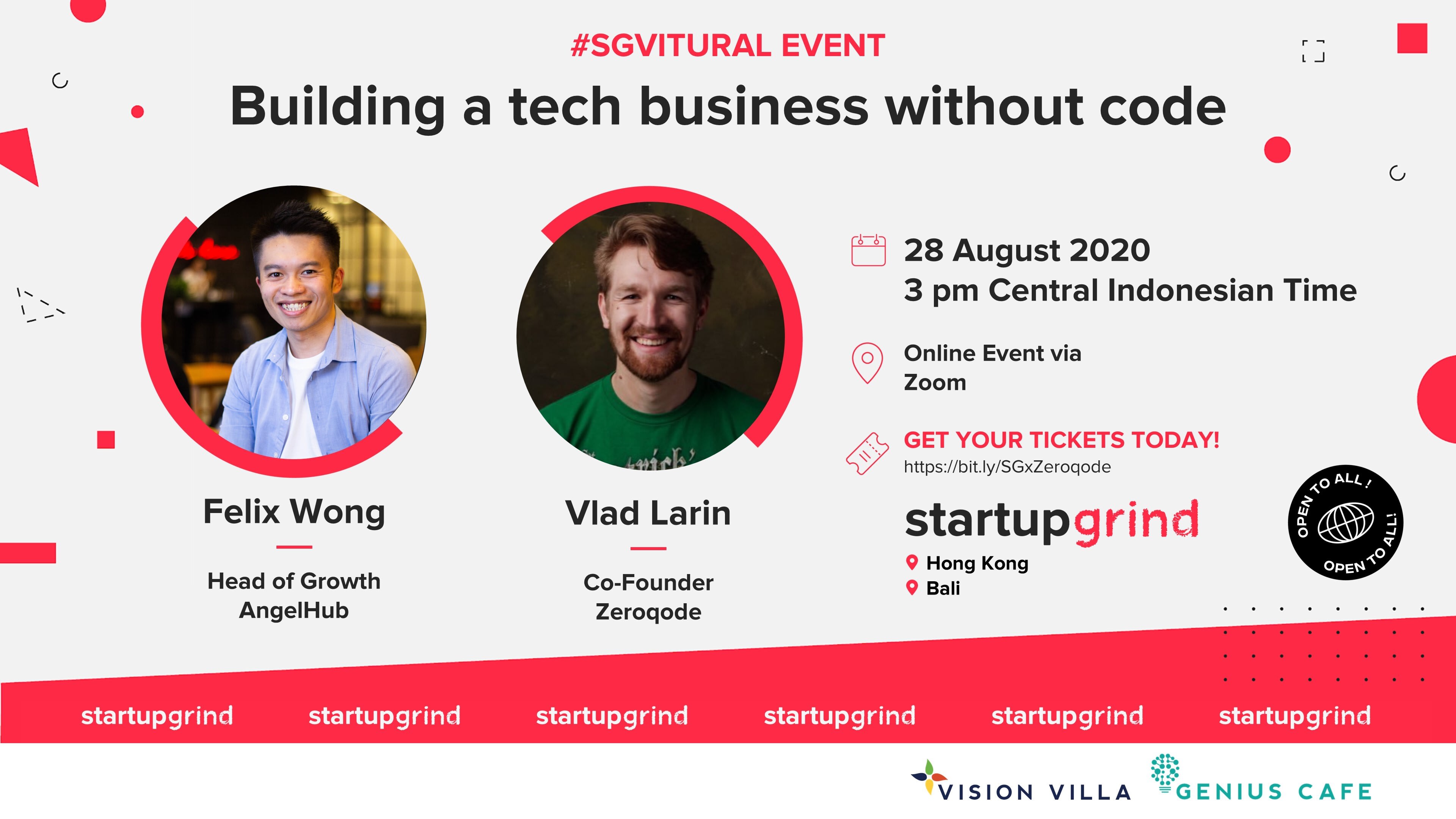 See Building a tech business without code with Vlad Larin (Zeroqode) at Startup Grind Bali
